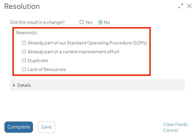 Change or No Change Question