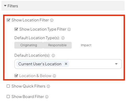 Filter Boards by Location