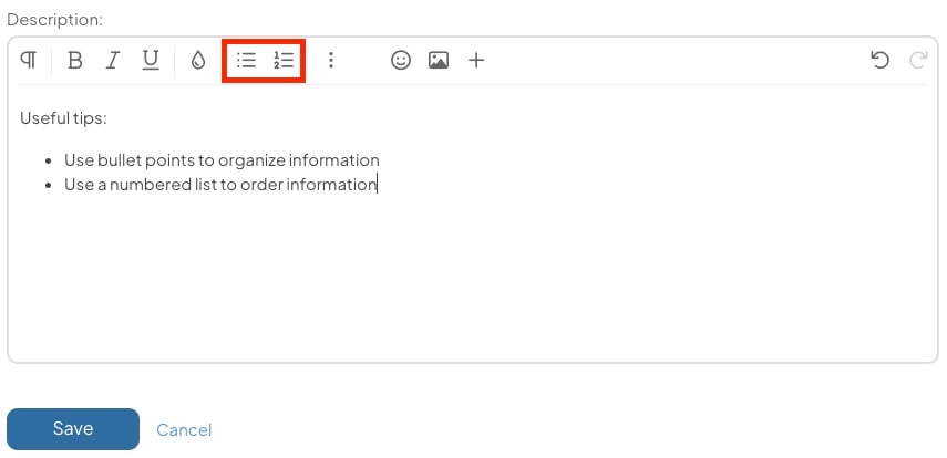 How to use the Formatting Toolbar