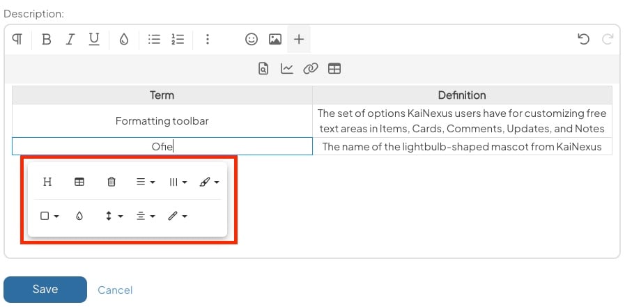 How to use the Formatting Toolbar