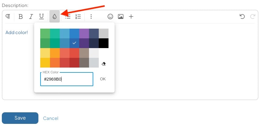 How to use the Formatting Toolbar