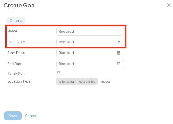Create a Goal
