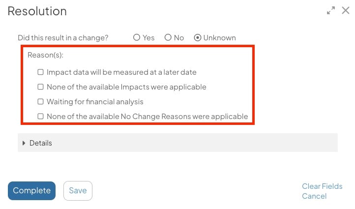 Change or No Change Question