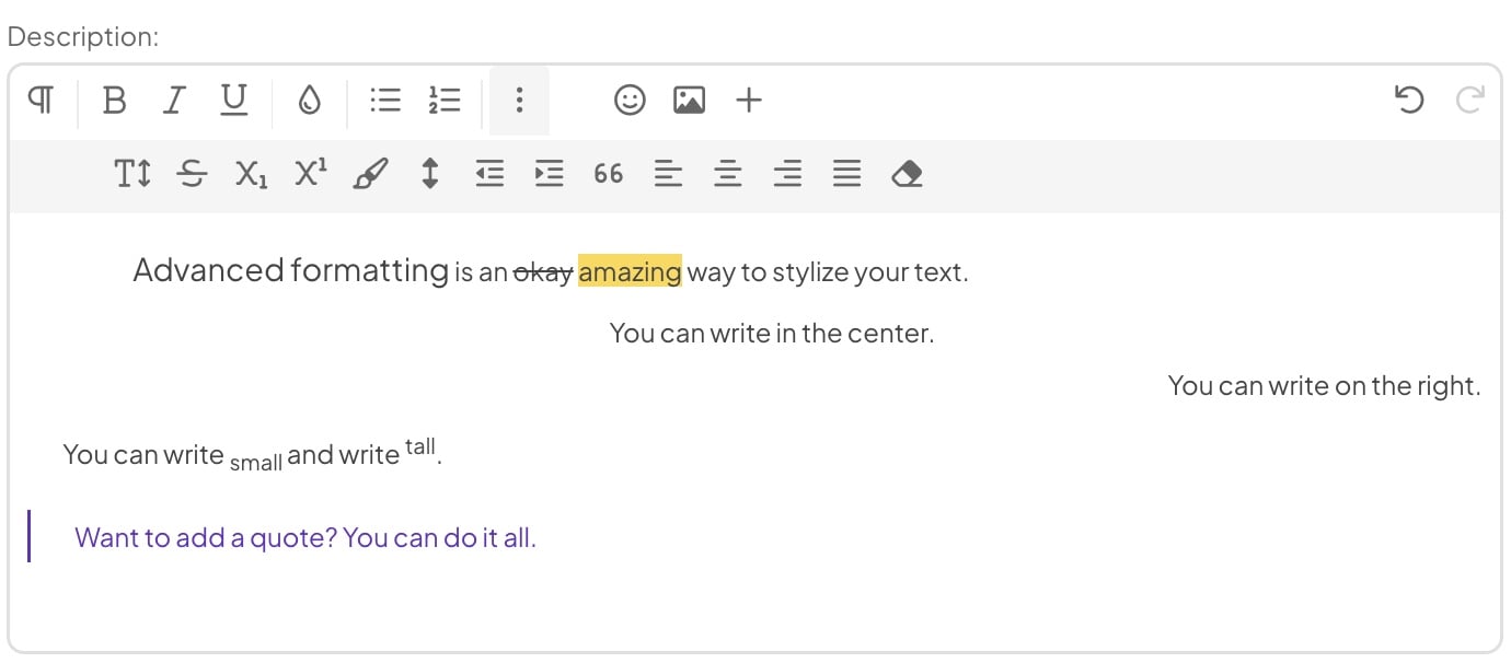 How to use the Formatting Toolbar