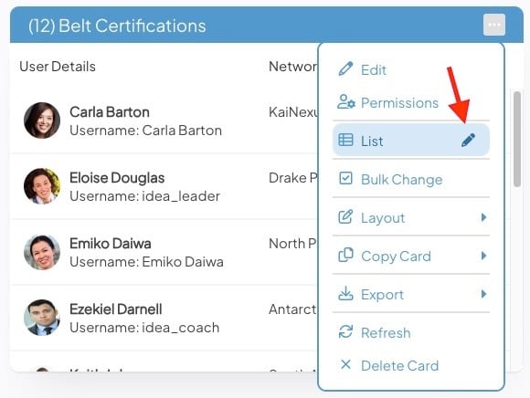 How to make a People List that shows Badges