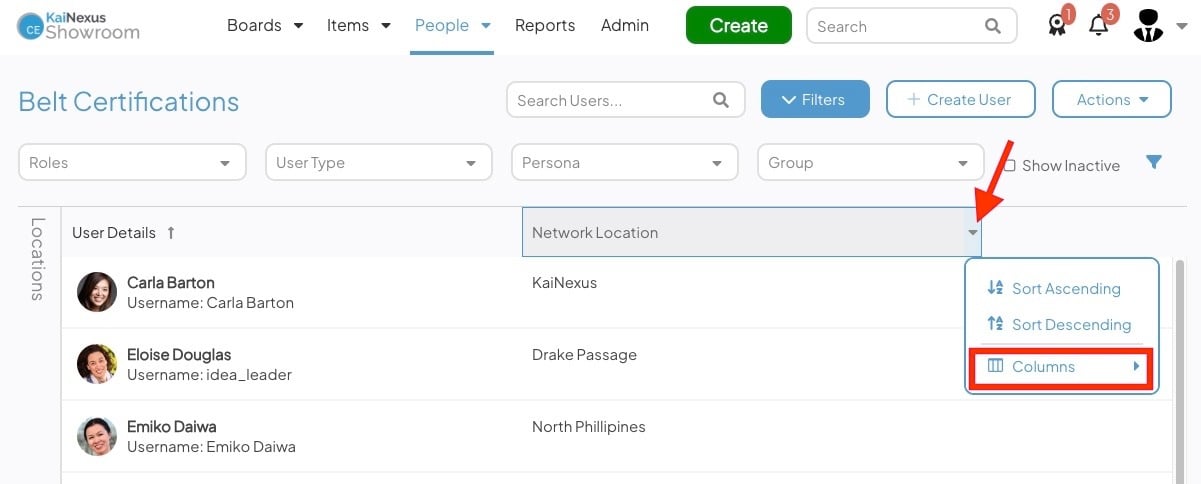 How to make a People List that shows Badges