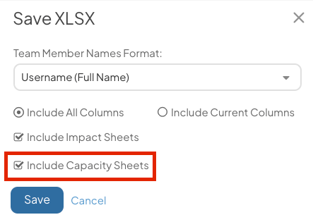 Working with Capacity in an Item List