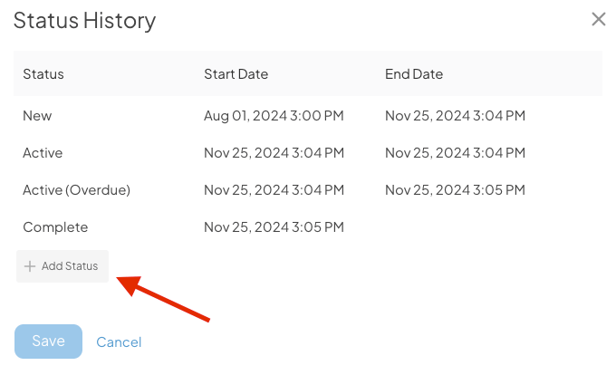 Status History