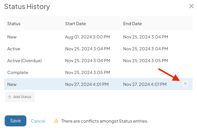 Status History